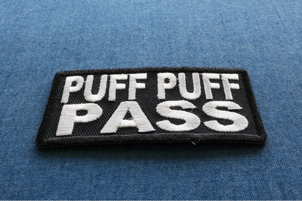 Puff Puff Pass Patch | Embroidered Pot Patches by Ivamis Patches