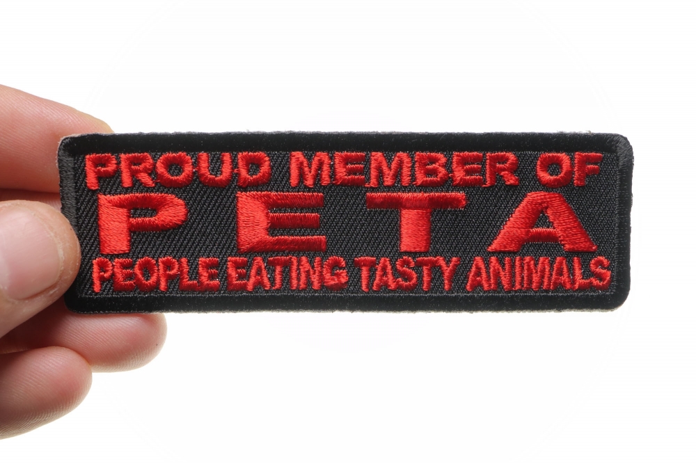 Funny PETA Patch -People Eating Tasty Animals | Embroidered Patches by ...