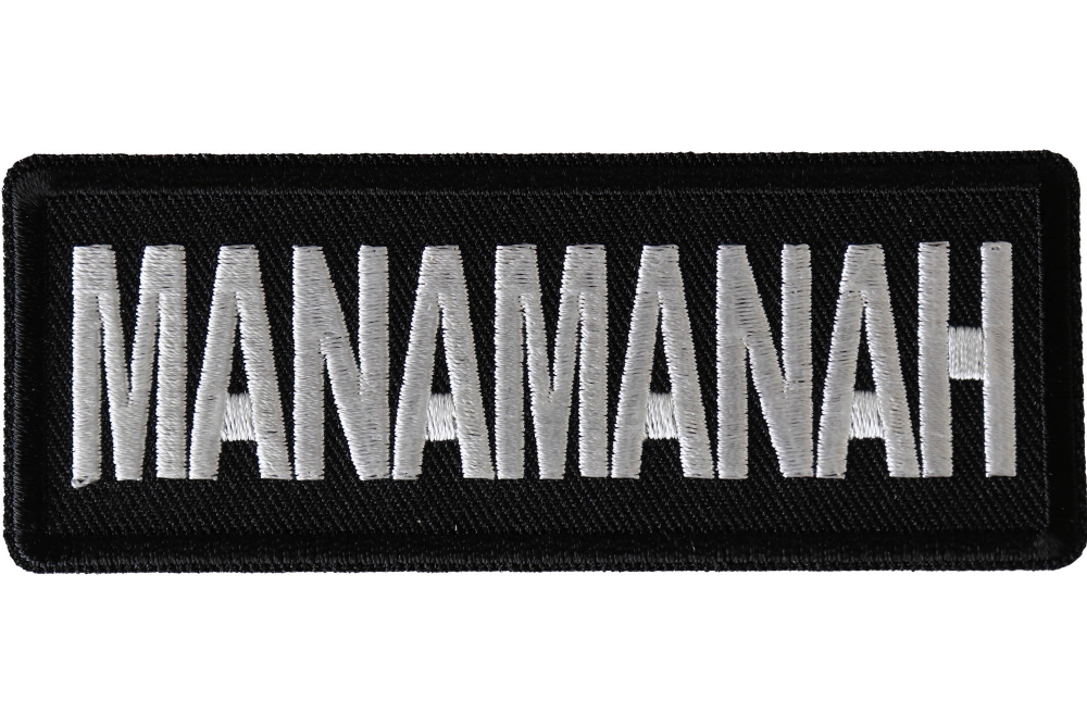 Manamanah Funny Iron on Patch - Iron on Funny Patches by Ivamis Patches