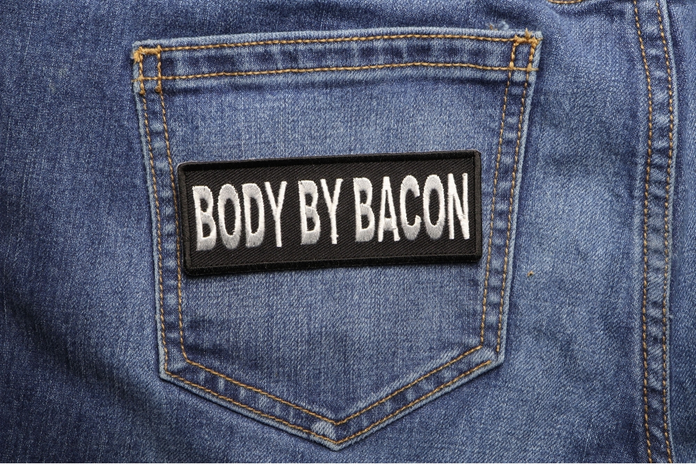 Body By Bacon Patch, Funny Saying Patches by Ivamis Patches