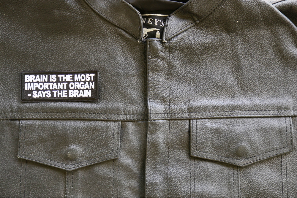 Brain the the most important Organ -Says The Brain Patch, Funny Saying ...