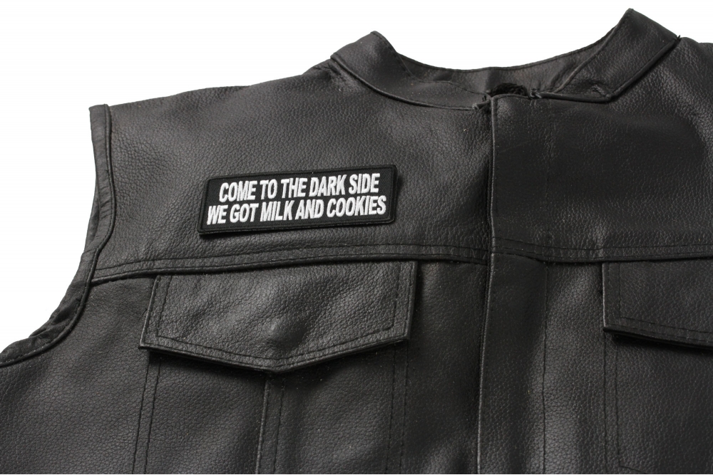 Come To The Dark Side We Have Milk and Cookies Funny Iron Patch ...