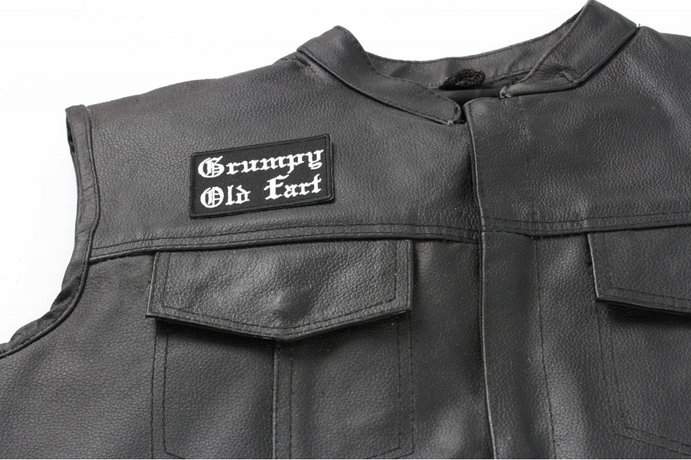 Grumpy Old Fart Funny Iron on Patch In Old English - Iron on Funny ...
