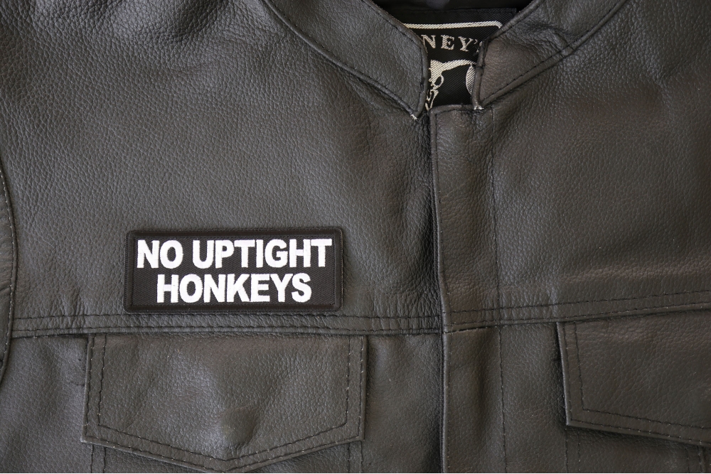 No Uptight Honkeys Funny Iron on Patch - Iron on Funny Patches by ...