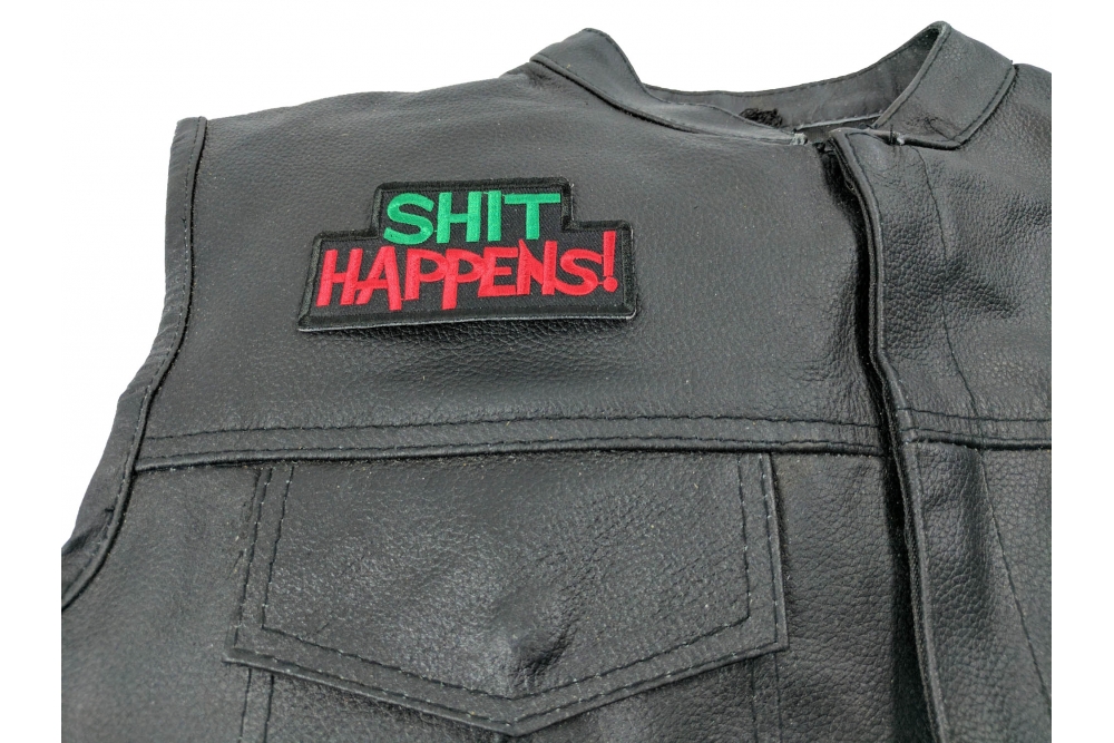 Shit Happens Patch, Funny Patches for Adults by Ivamis Patches