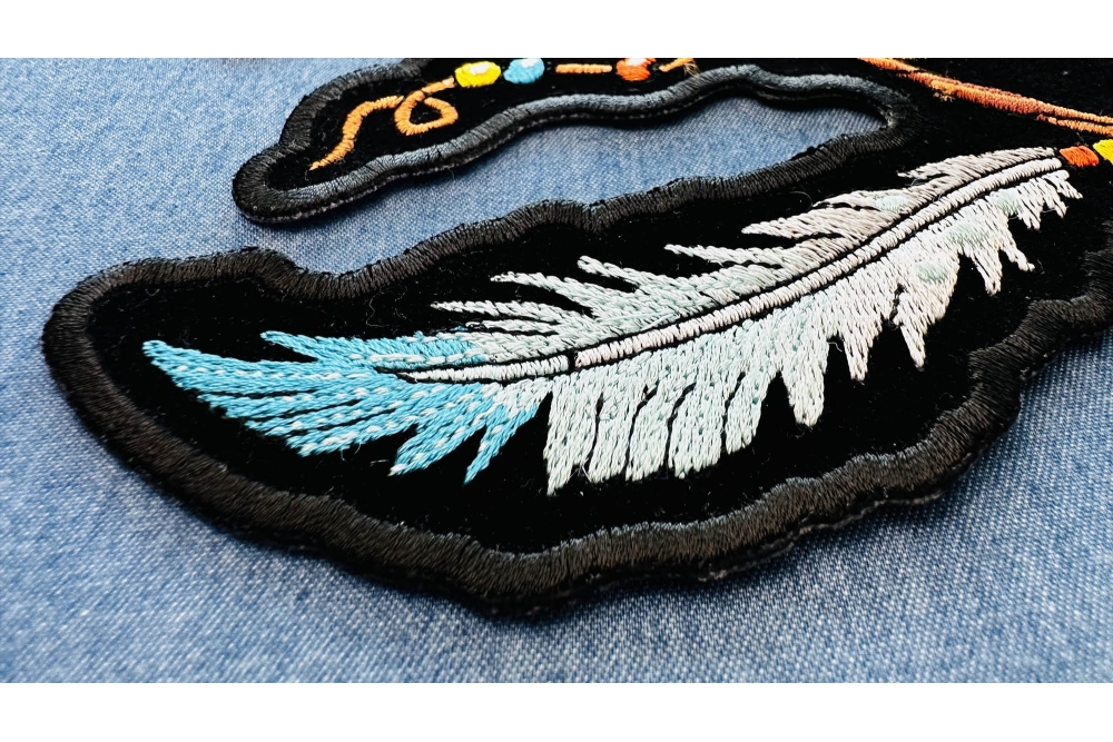 Eagle and Feathers in Dream Catcher Patch, Large Eagle Patches for ...