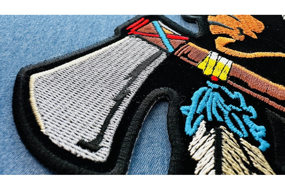 Indian Axes and Feathers Patch, Large Indian Patches by Ivamis Patches