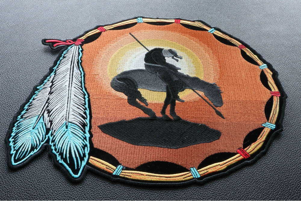 Large End of Trail Patch for Back of Leather Vests by Ivamis Patches