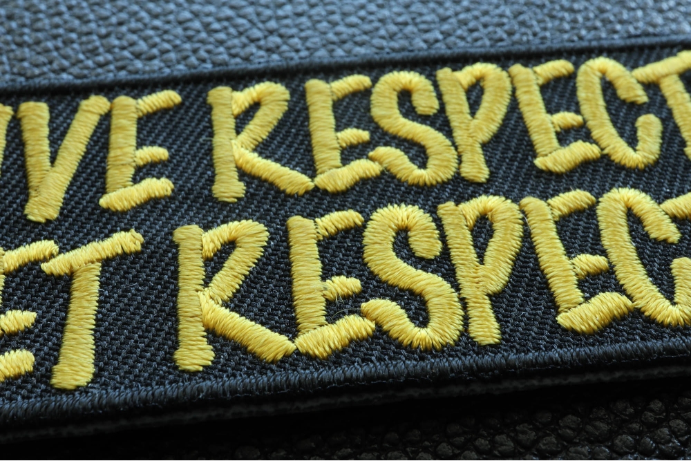 Give Respect Get Respect - Embroidered Iron on Biker Patch by Ivamis ...