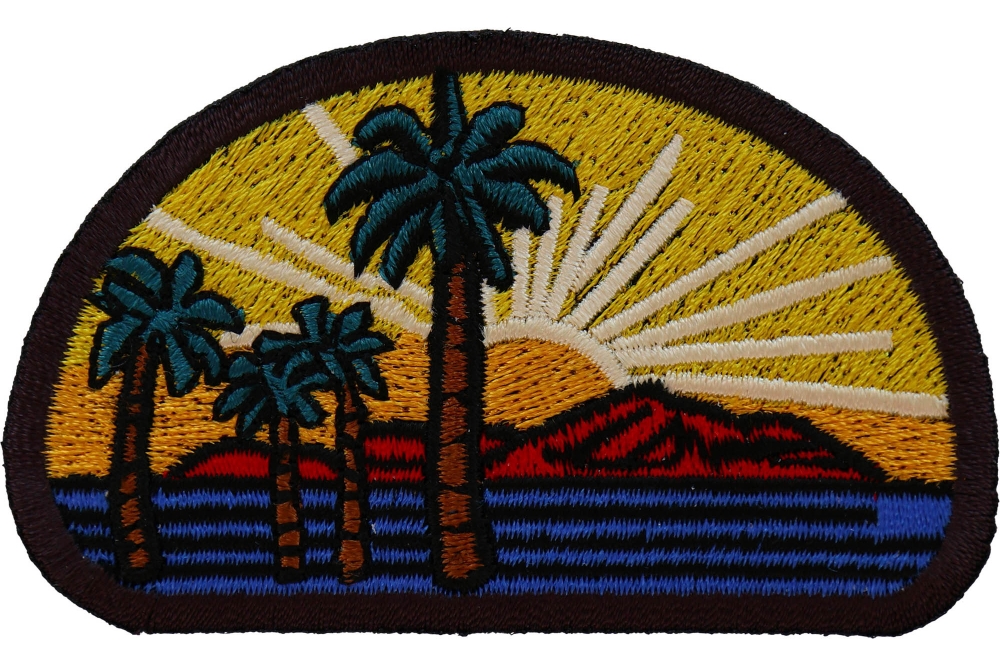 Palms and Sunset Iron on Patch by Ivamis Patches