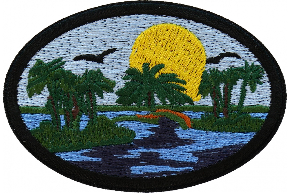 Sunset Paradise Iron on Patch by Ivamis Patches