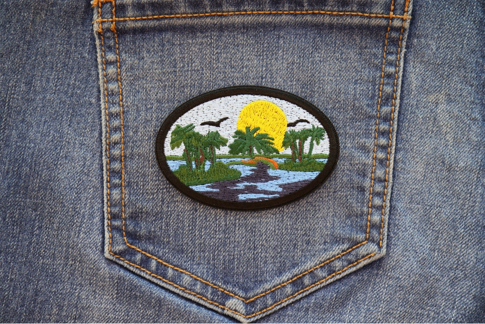 Sunset Paradise Iron on Patch by Ivamis Patches
