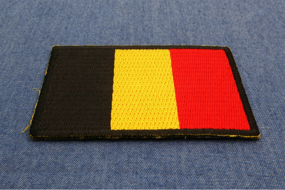 Belgium Flag Patch diagonal view