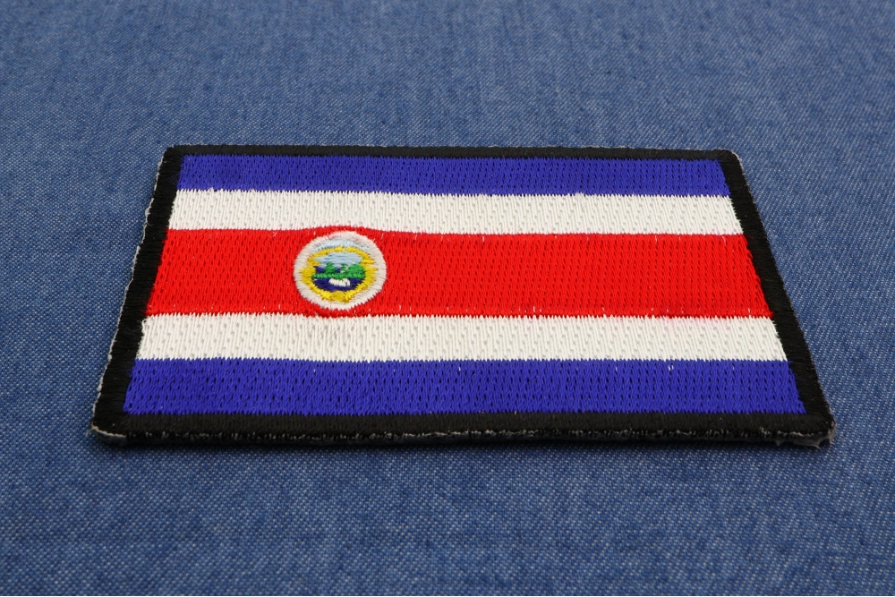 Costa Rica Flag Patch diagonal view