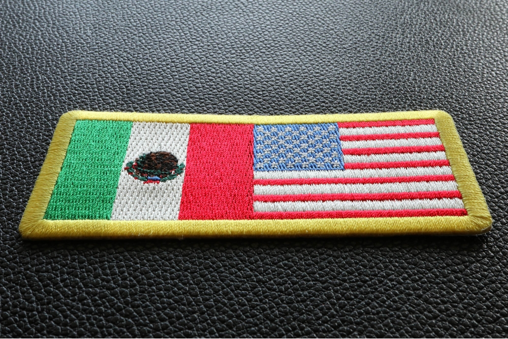 Iron On USA Mexico Flag Patch | Embroidered Patches by Ivamis Patches