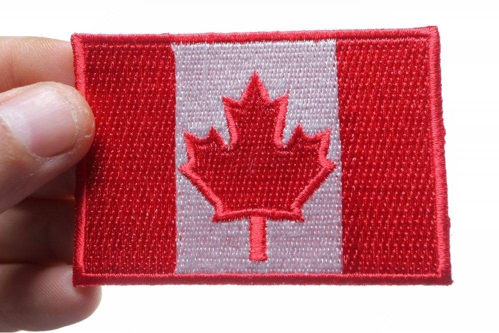 Canada Flag Patch Small Embroidered Iron On | Embroidered Patches by ...