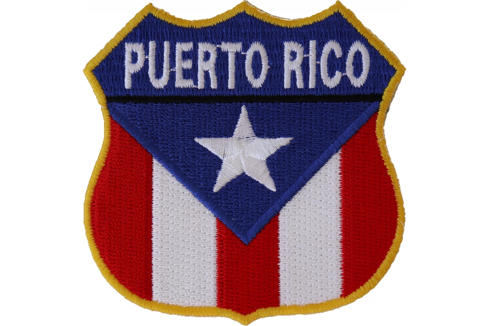 Puerto Rico Flag Shield Patch | Embroidered Patches by Ivamis Patches