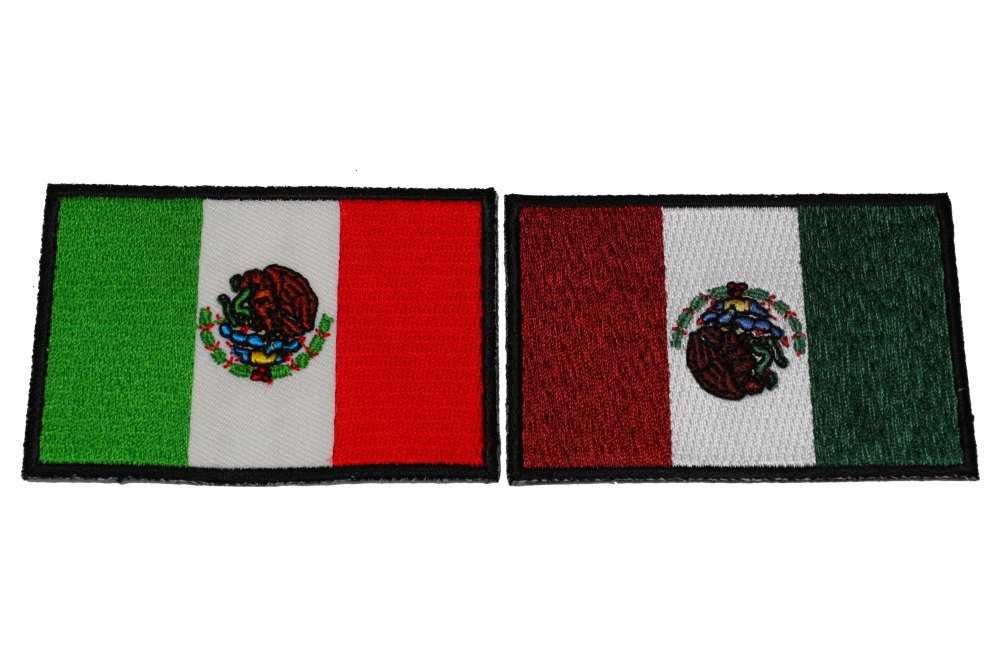 Set of 2 Mexican Flag Patches in Color by Ivamis Patches