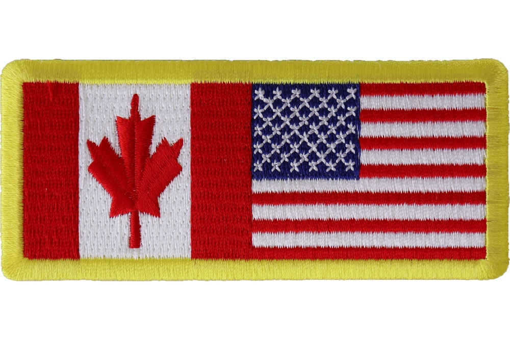 Iron On USA Canada Flag Patch | Embroidered Patches by Ivamis Patches