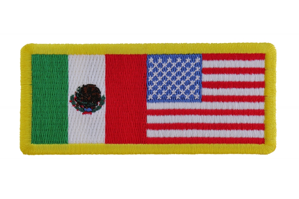 Iron On USA Mexico Flag Patch | Embroidered Patches by Ivamis Patches