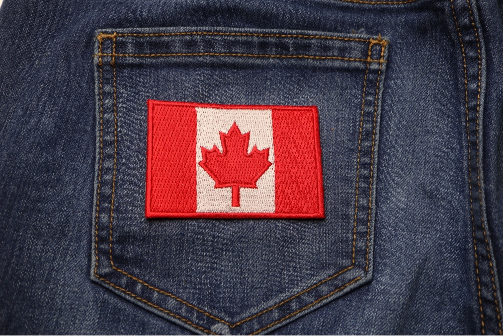 Canada Flag Patch Small Embroidered Iron On | Embroidered Patches by ...