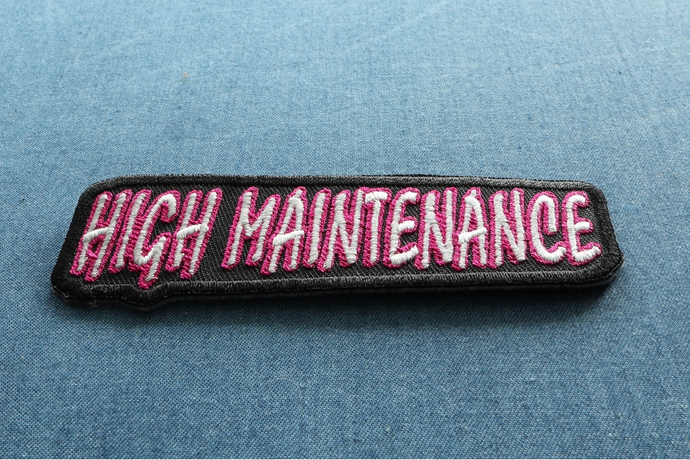Iron On High Maintenance Patch For The Ladies | Embroidered Patches by ...