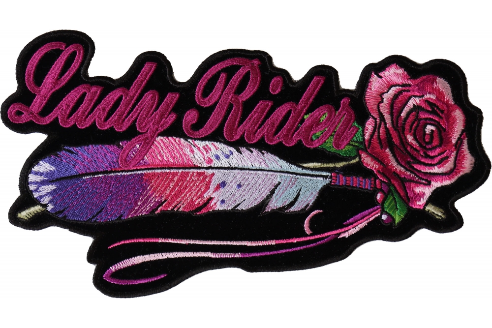 Large Lady Rider Patch for Back of Biker Jackets by Ivamis Patches