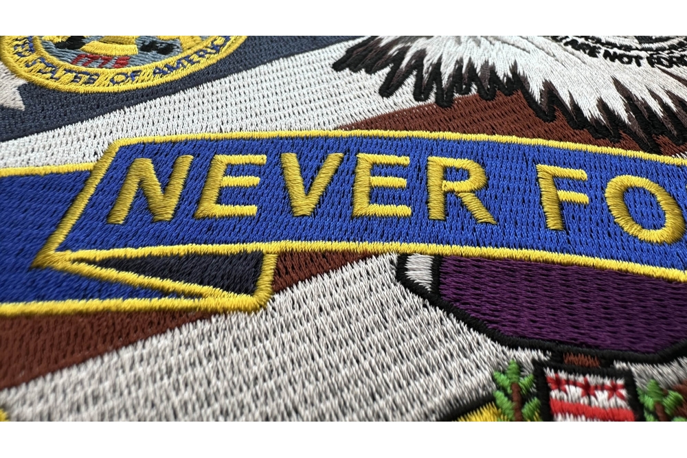 Never Forget Patch In Memory of Fallen Heroes, Large Patriotic Patches ...