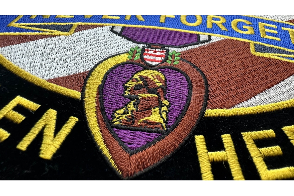Never Forget Patch In Memory of Fallen Heroes, Large Patriotic Patches ...