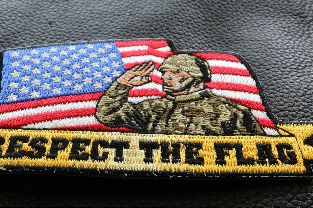 Respect the flag Soldier Salute Patch by Ivamis Patches
