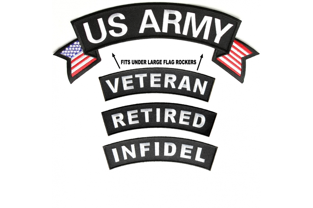 Veteran Medium Size Rocker Patch | US Military Veteran Patches by ...