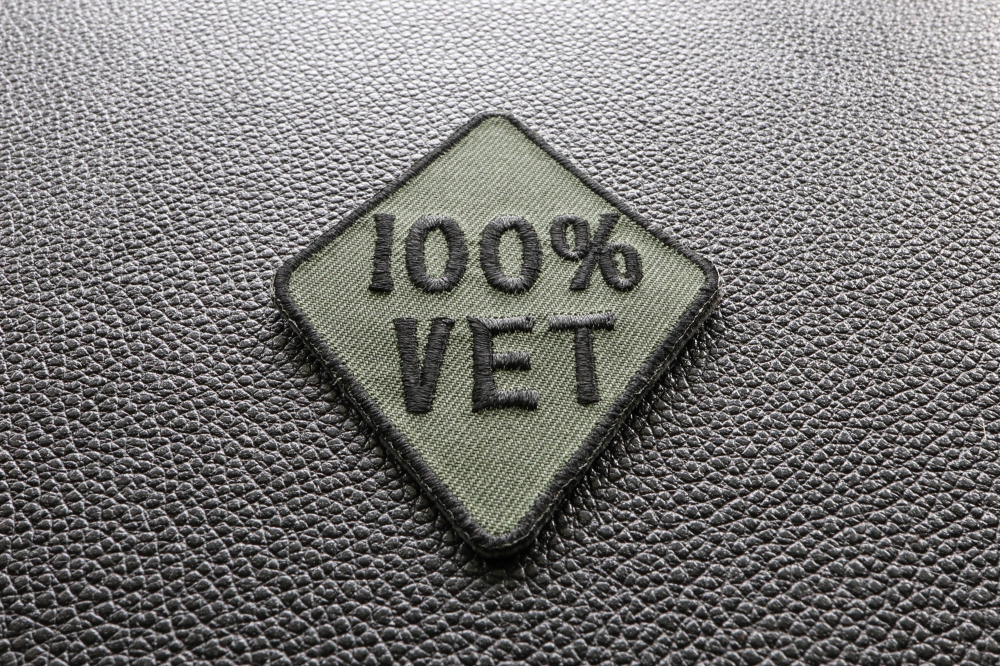 100 Percent Vet Patch, Military Patches by Ivamis Patches