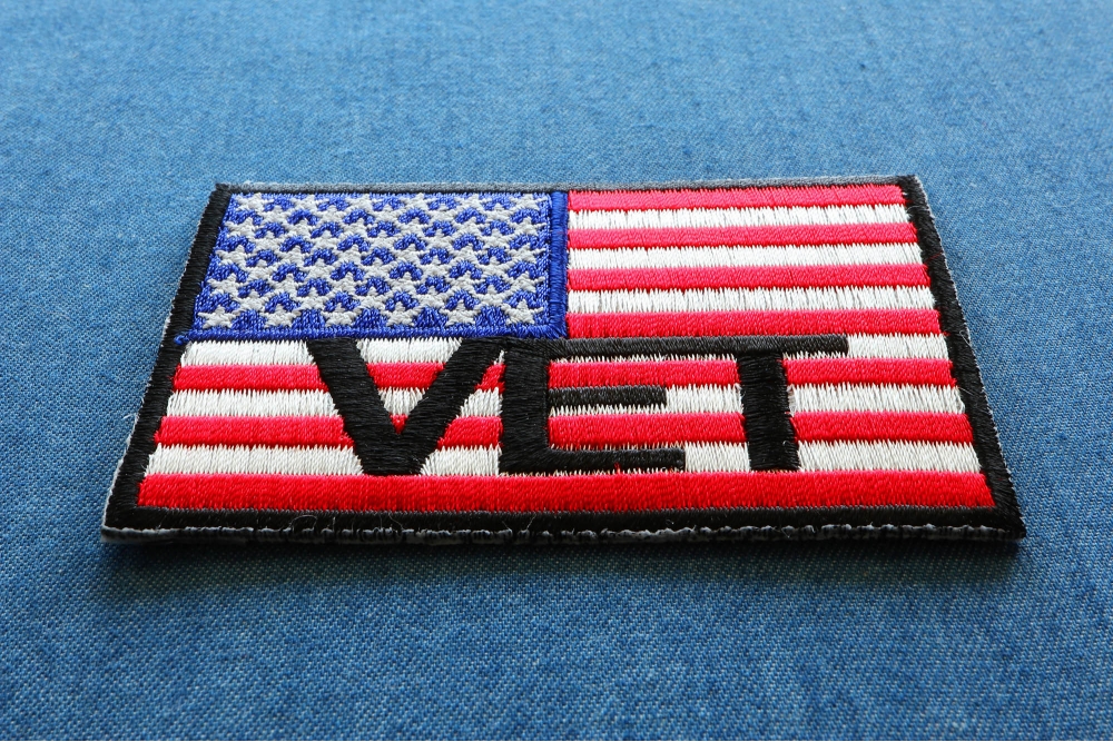 American Flag Vet Patch | US Military Veteran Patches by Ivamis Patches