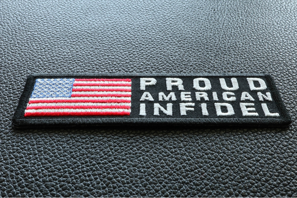 Proud American Infidel Patch With US FLAG by Ivamis Patches