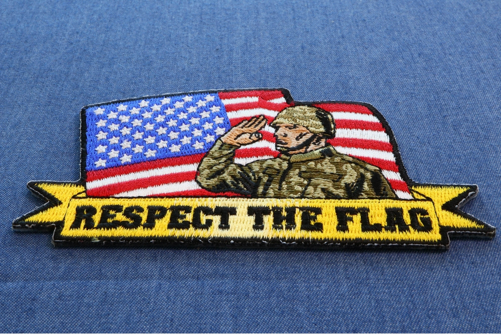 Respect the flag Soldier Salute Patch by Ivamis Patches