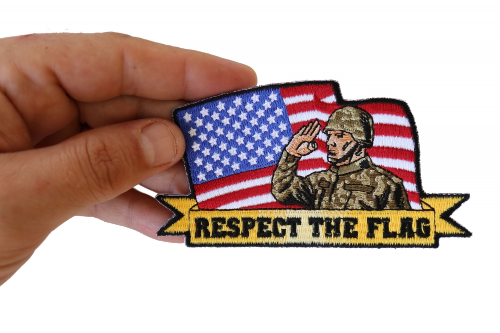 Respect the flag Soldier Salute Patch by Ivamis Patches