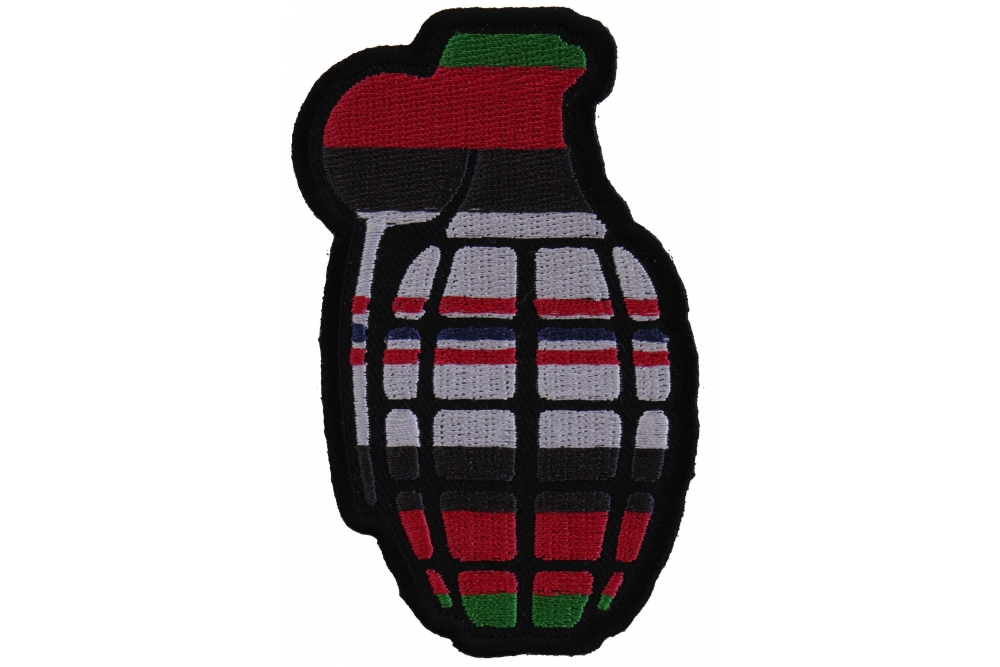 Grenade Patch Afghanistan Colors | US Afghan War Military Veteran Patches by Ivamis Patches