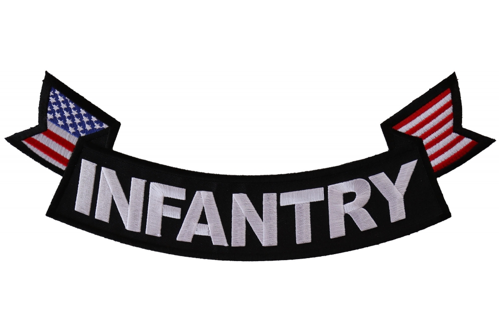 Infantry Patch, US Flag Large Rocker Patch by Ivamis Patches