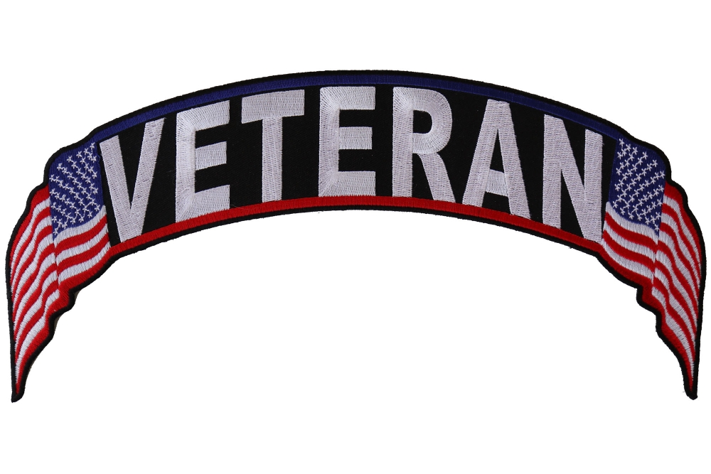 Veteran Patch Patch - Sew on Upper Back of Jackets by Ivamis Patches