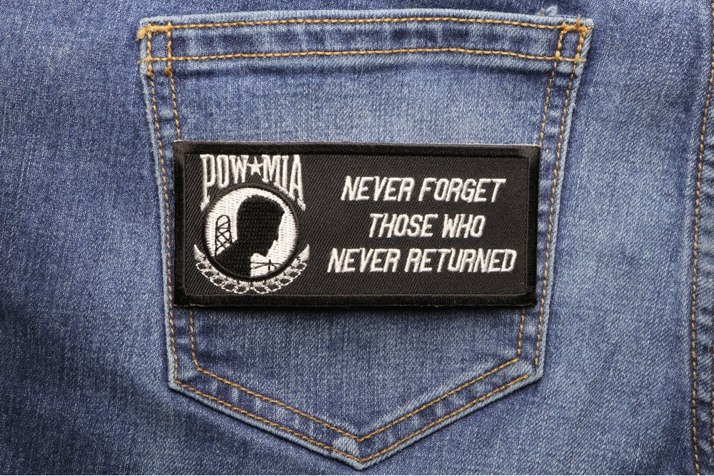 Never Forget Those Who Never Returned POW MIA Patch, Patriotic Patches ...