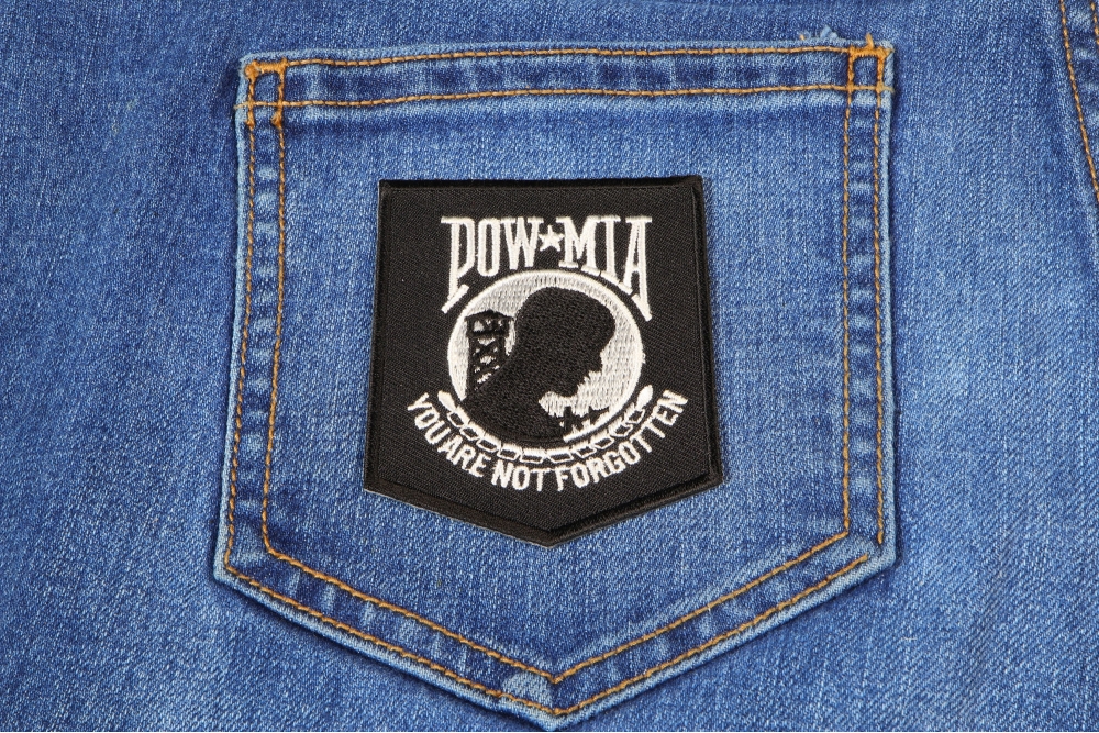 POW MIA Patch Black White | US Military Veteran Patches by Ivamis Patches