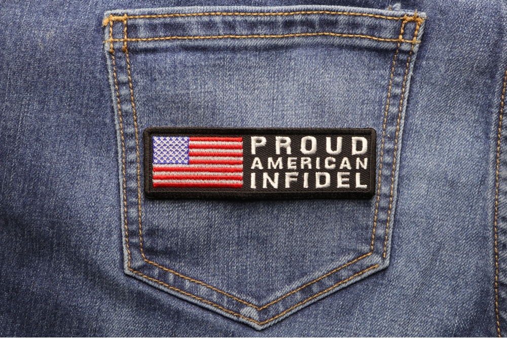 Proud American Infidel Patch With US FLAG by Ivamis Patches
