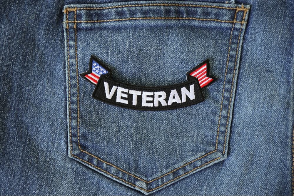Veteran Back Patch with American Flag, Military Vet Patches by Ivamis ...