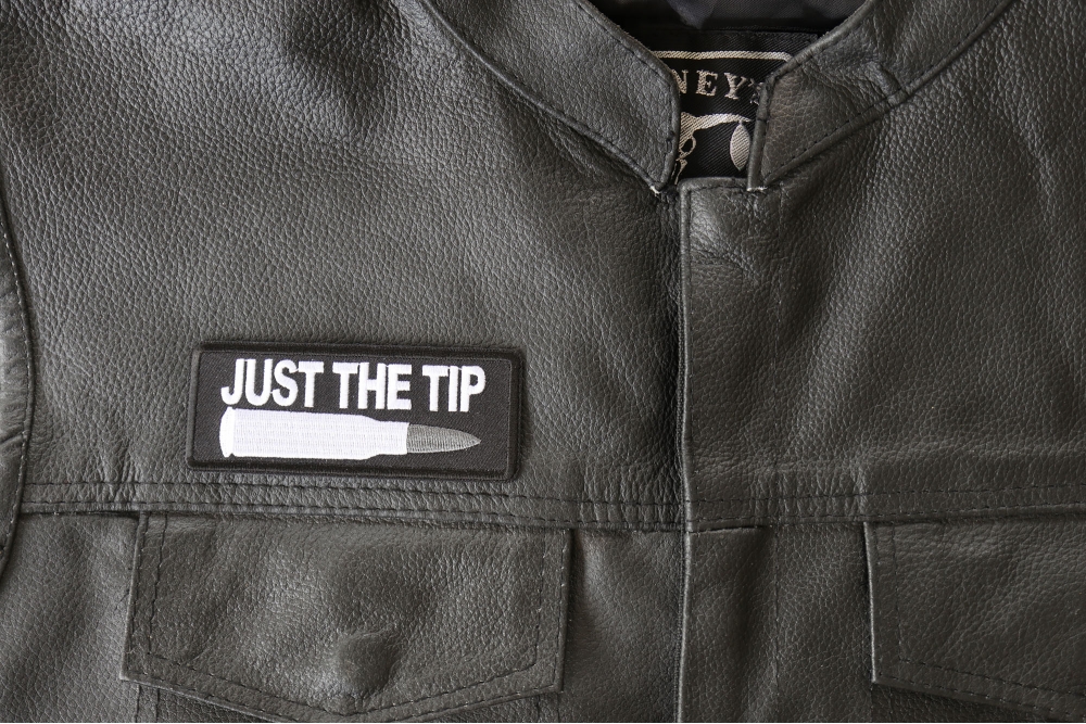 Just The Tip Bullet Patch, Funny Saying Patches by Ivamis Patches