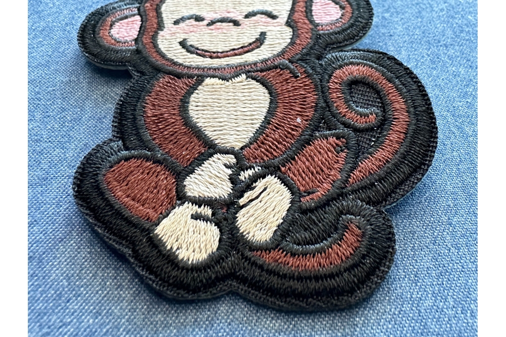 Cute Monkey Iron on Patch - Iron on Monkey Patches by Ivamis Patches