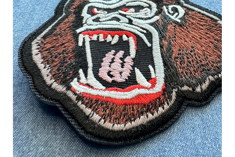Vicious Ape Iron on Patch - Iron on Monkey Patches by Ivamis Patches