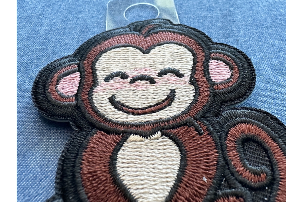 Cute Monkey Iron on Patch - Iron on Monkey Patches by Ivamis Patches