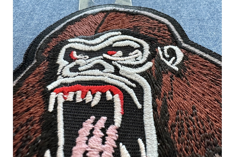 Vicious Ape Iron on Patch - Iron on Monkey Patches by Ivamis Patches