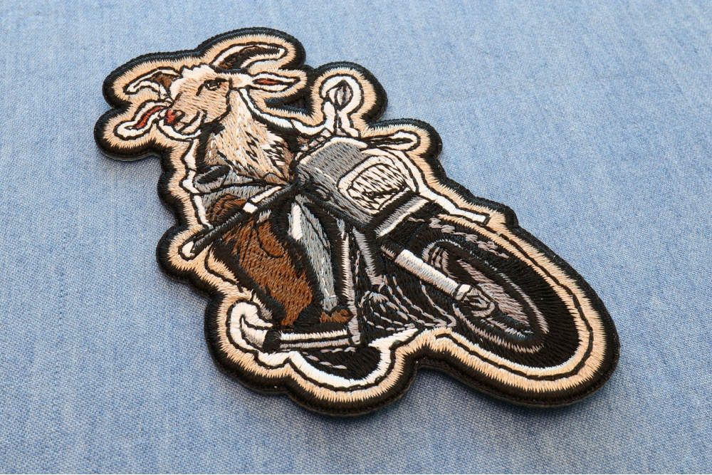 Goat on Bike Patch by Ivamis Patches