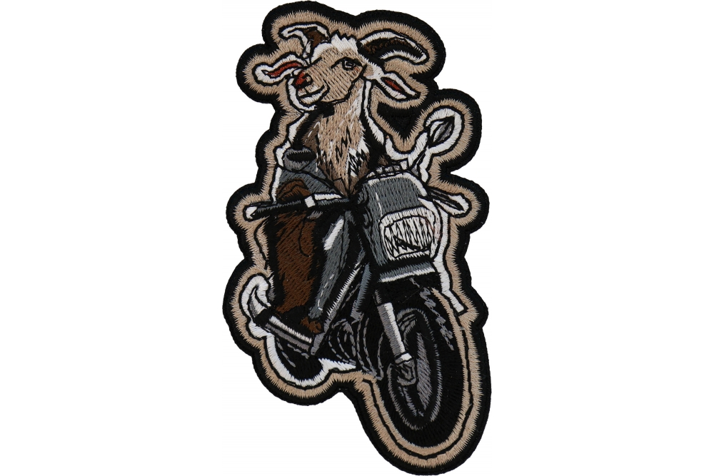 Goat on Bike Patch by Ivamis Patches